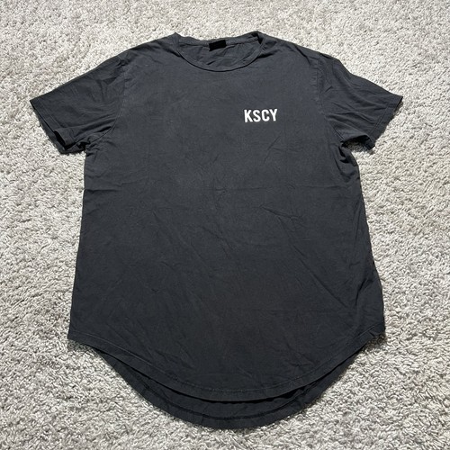 KSCY T Shirt Large Cotton Short Sleeve Kiss Chasey Black Logo Street ...