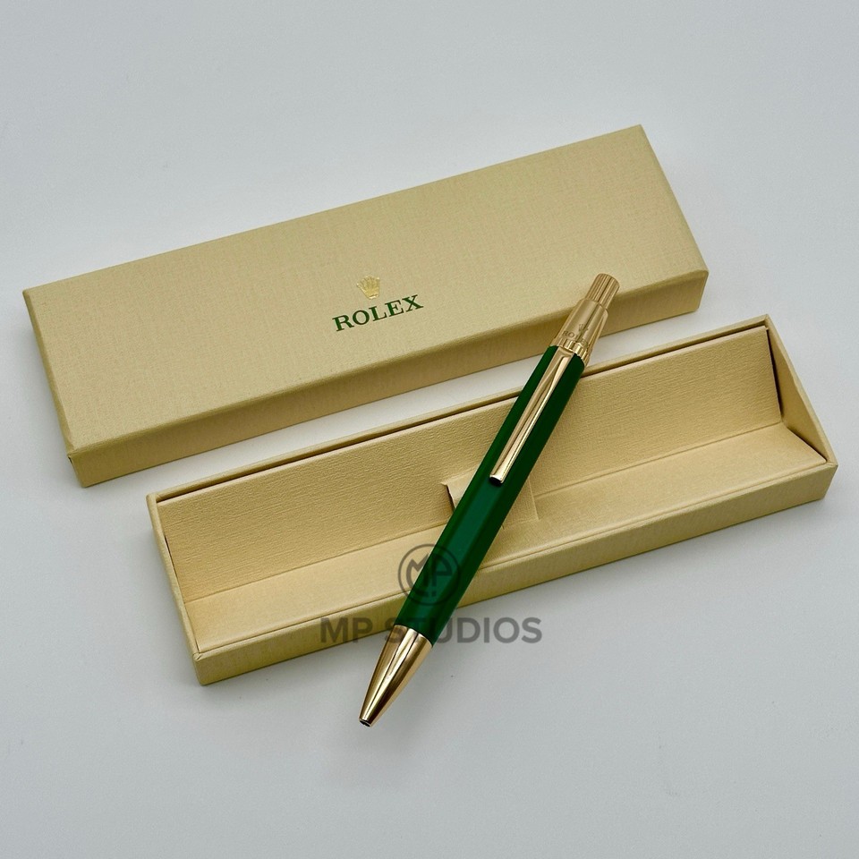 Rolex Emerald Executive Gold Hex Ballpoint Pen AD VIP Gift | eBay