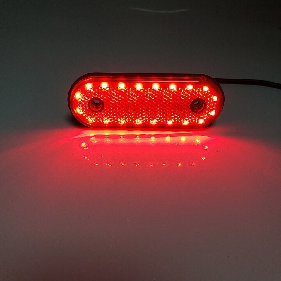 For Trailer Truck Lorry Van 24V 30 LED Oval Side Marker Indicator Light ...