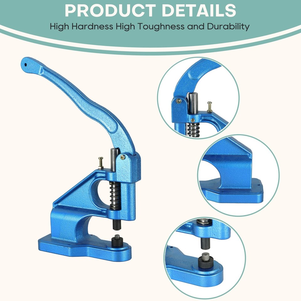 FLK Tech Hand Press Grommet Machine Craft/Industrial Use Heavy Duty ...