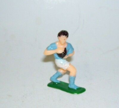 Vintage Blue and White Plastic Football Player Figure | eBay