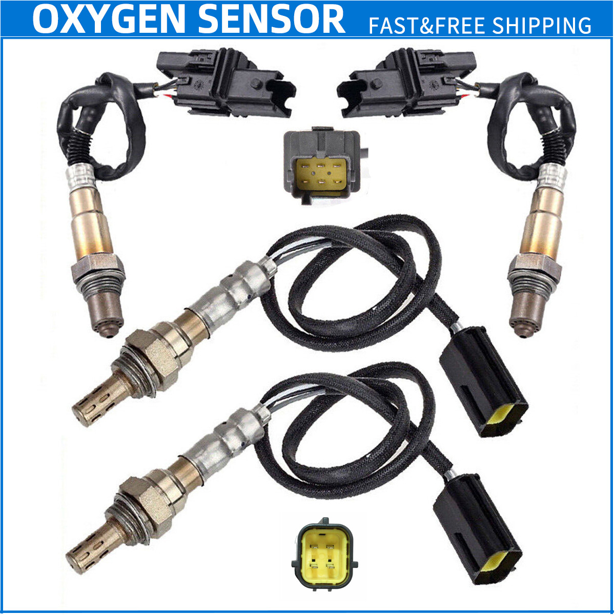 4pcs Upstream & Downstream Oxygen O2 Sensor for 2007 2008 Infiniti FX35 ...