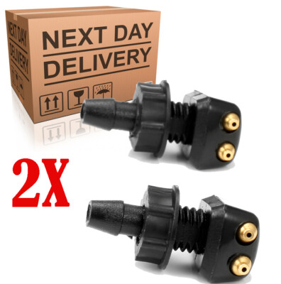 2x Universal Car Windscreen Sprayer Washer Wiper Nozzle Front Window ...