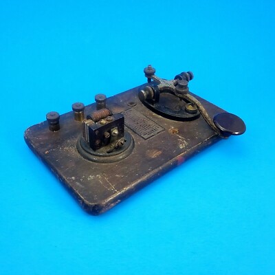 Telegraph Key Signal Electric Mfg. Co. Buzzer & Key On Board Telegraph ...
