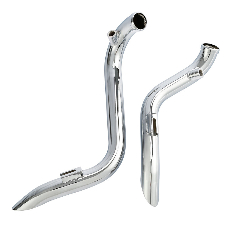 Chrome Dual Pipes Exhaust Fit For Harley Touring Road Street Glide ...