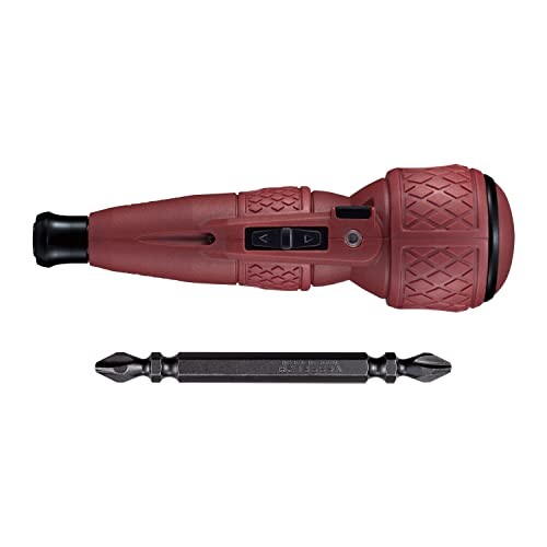 VESSEL Electric Ball Grip Driver Limited Color (Dull Red) with 1 Bit ...