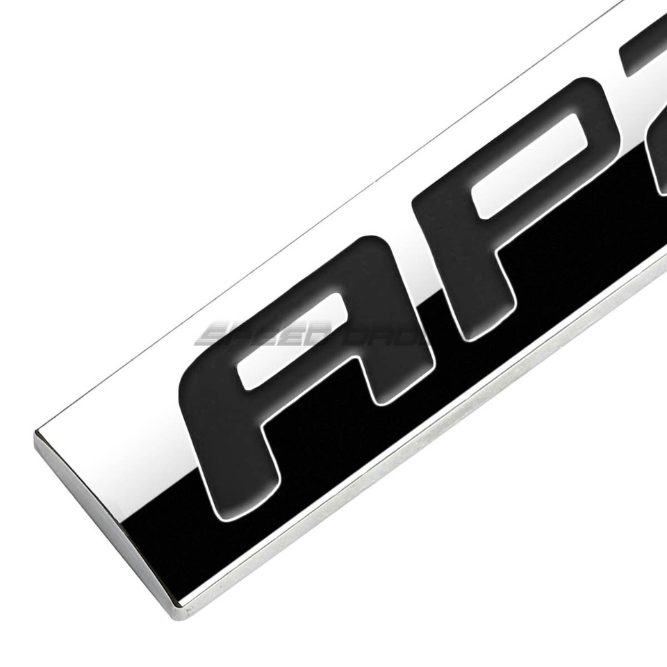 METAL GRILL TRUNK EMBLEM DECAL LOGO TRIM BADGE POLISHED BLACK LETTERING ...