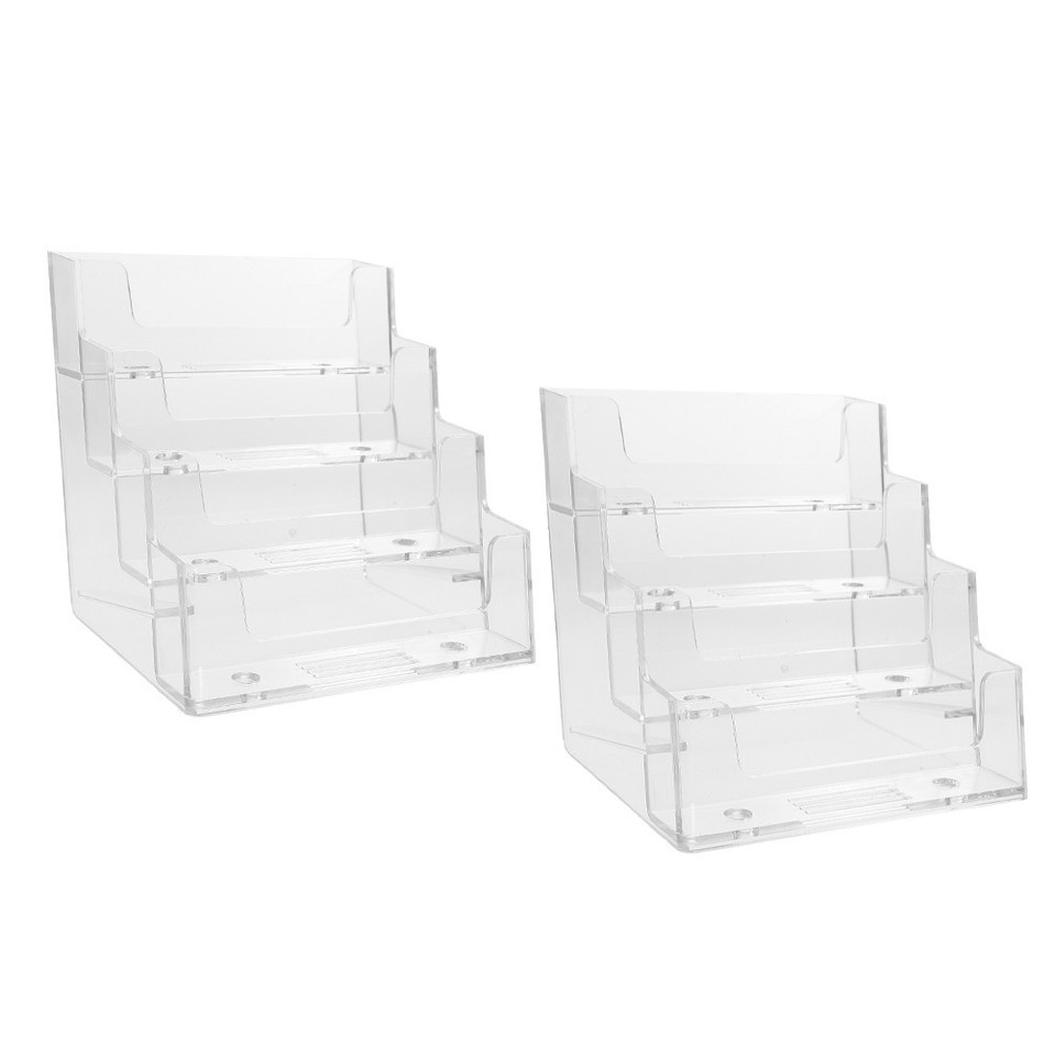 3 Pieces Name Card Stand Plastic Business Holder Cards Organizer | eBay ...