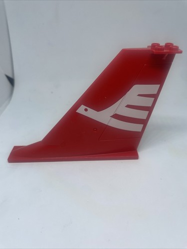 LEGO City Red Passenger Plane Tail White Airline Bird Pattern! | eBay