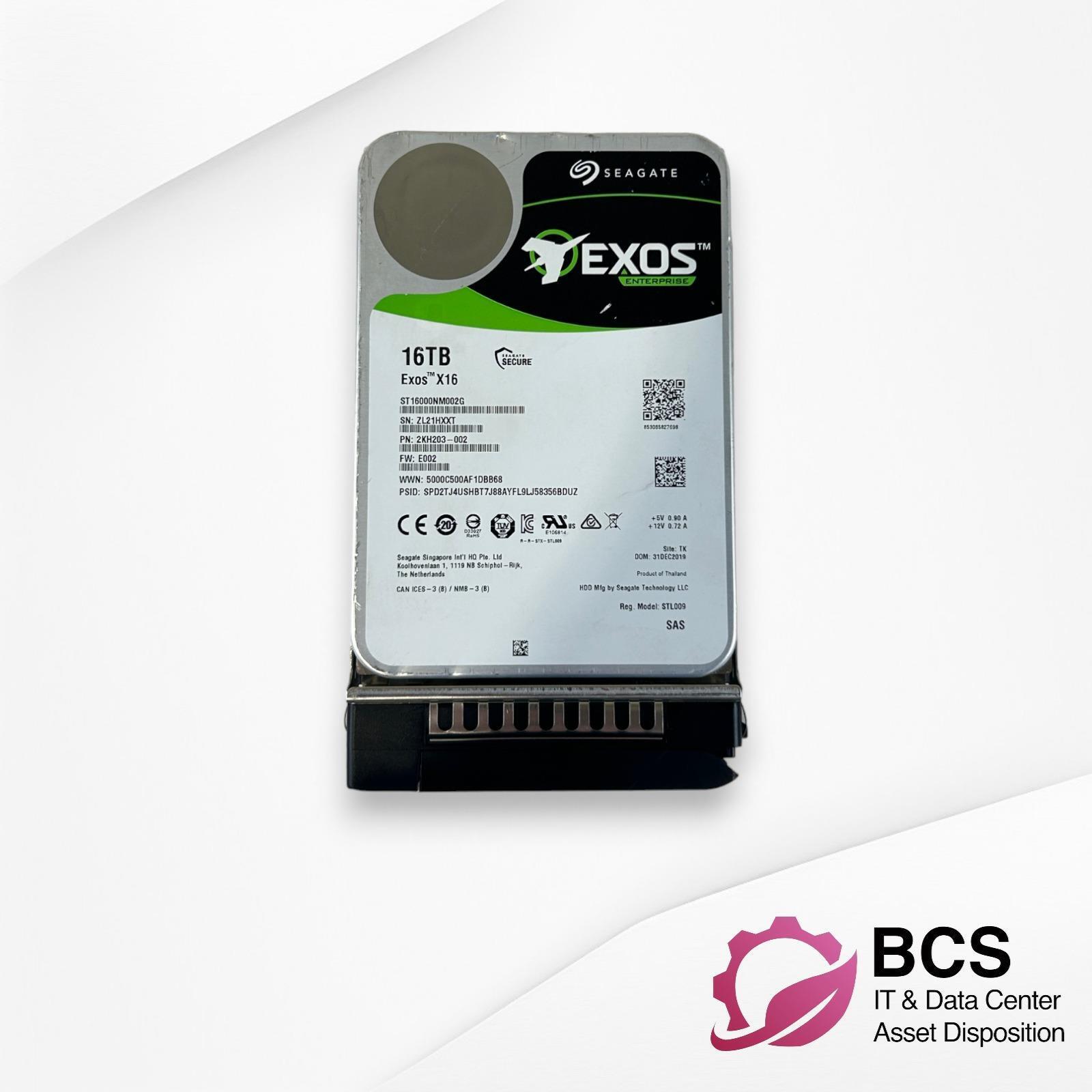 *SEAGATE ST16000NM002G Exos X16 SAS 16TB Enterprise HDD - Tested | eBay