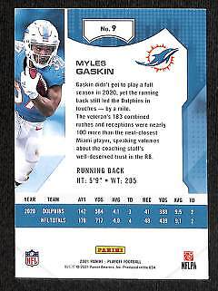 2021 Panini Playoff Mylas Gaskin #9 Base Football Card Dolphins | eBay