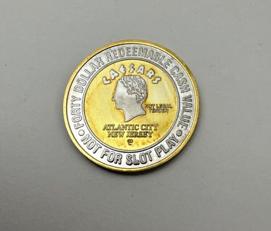 RARE Caesars Atlantic City Collectors Series .999 $40 Centurion Coin ...