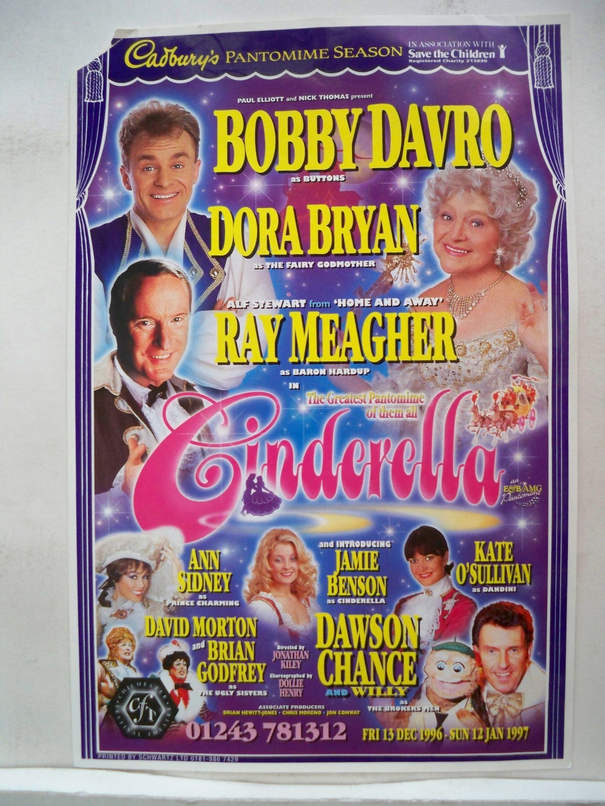 CINDERELLA Herald BOBBY DAVRO / DORA BRYAN / RAY MEAGHER Chichester UK ...