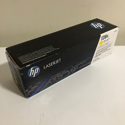 HP 128A Yellow Toner Cartridge CE322A Genuine - New Sealed | eBay