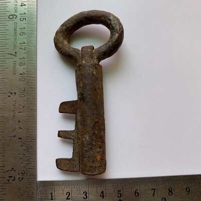 Iron padlock lock with turning type key old or antique hand forged | eBay