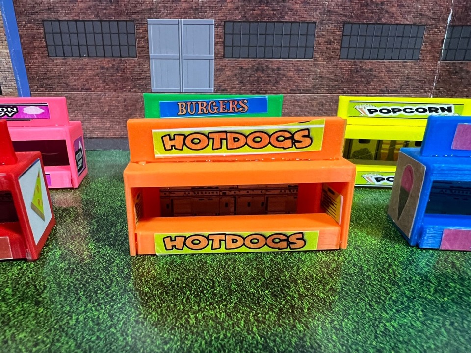 Model Train HO Scale Food Stands - Includes Six Snack Booths with ...