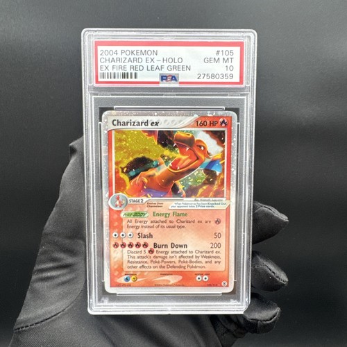2004 Pokemon EX Fire Red Leaf Green Charizard EX Holo 105/112 PSA 10 ...