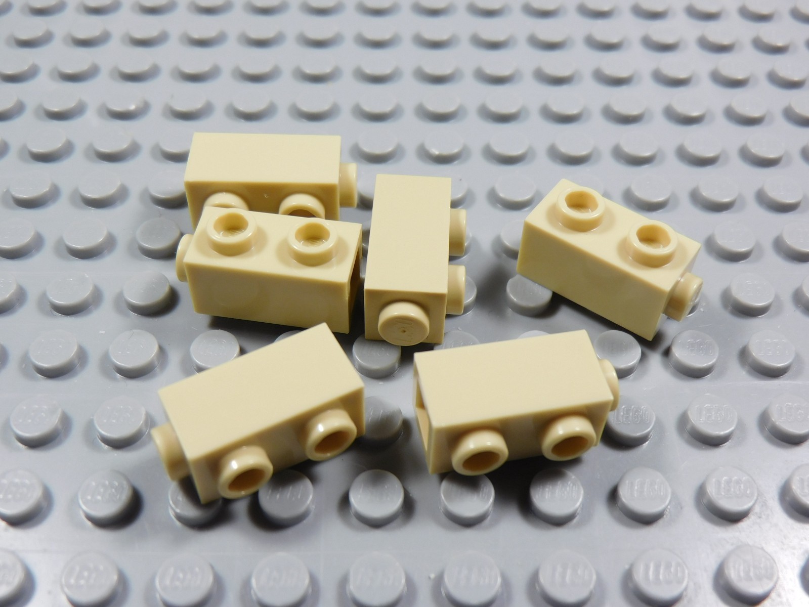 LEGO Lot of 6 Tan 1x1x2/3 Bricks w/ 2 Studs on Side AK | eBay