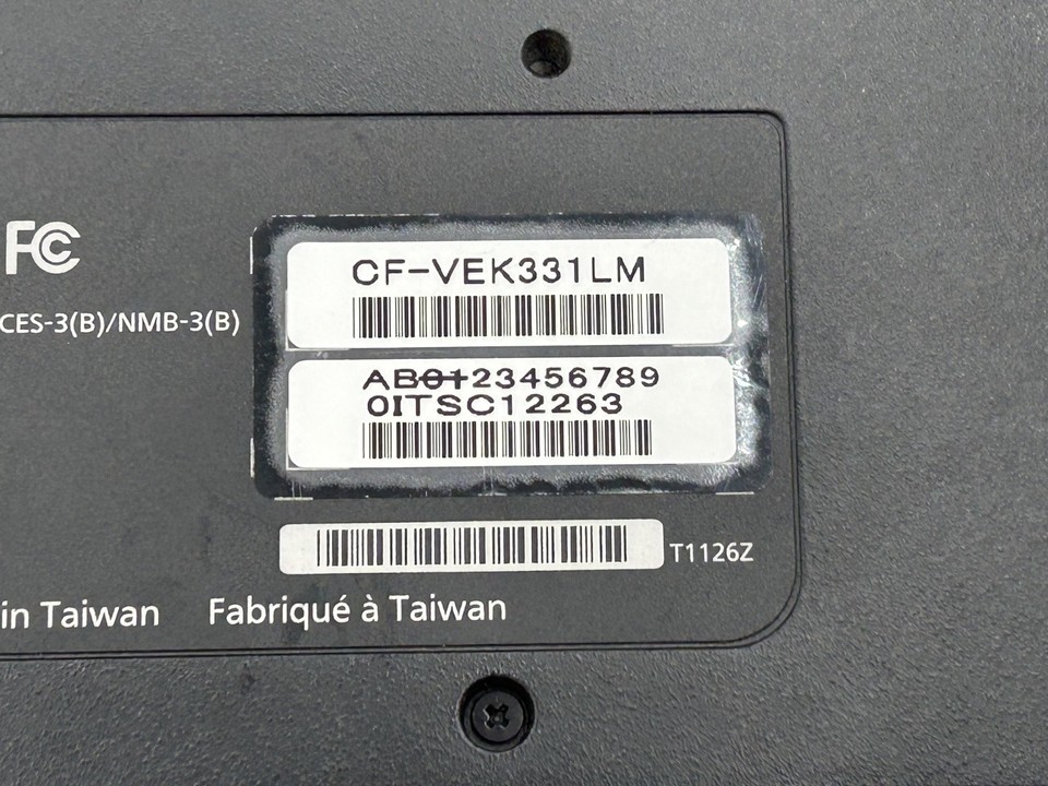 Panasonic ToughBook CF-33 BIOS Lock Dim Screen Bad Keyboard No Battery ...