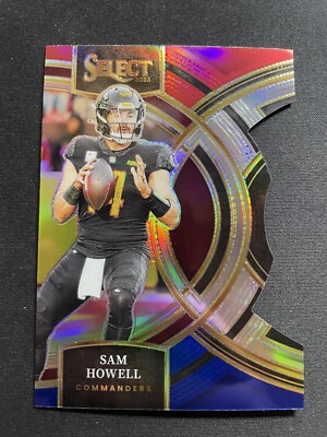2023 Select Premier Level Sam Howell Red Blue Die Cut #158 Commanders ...