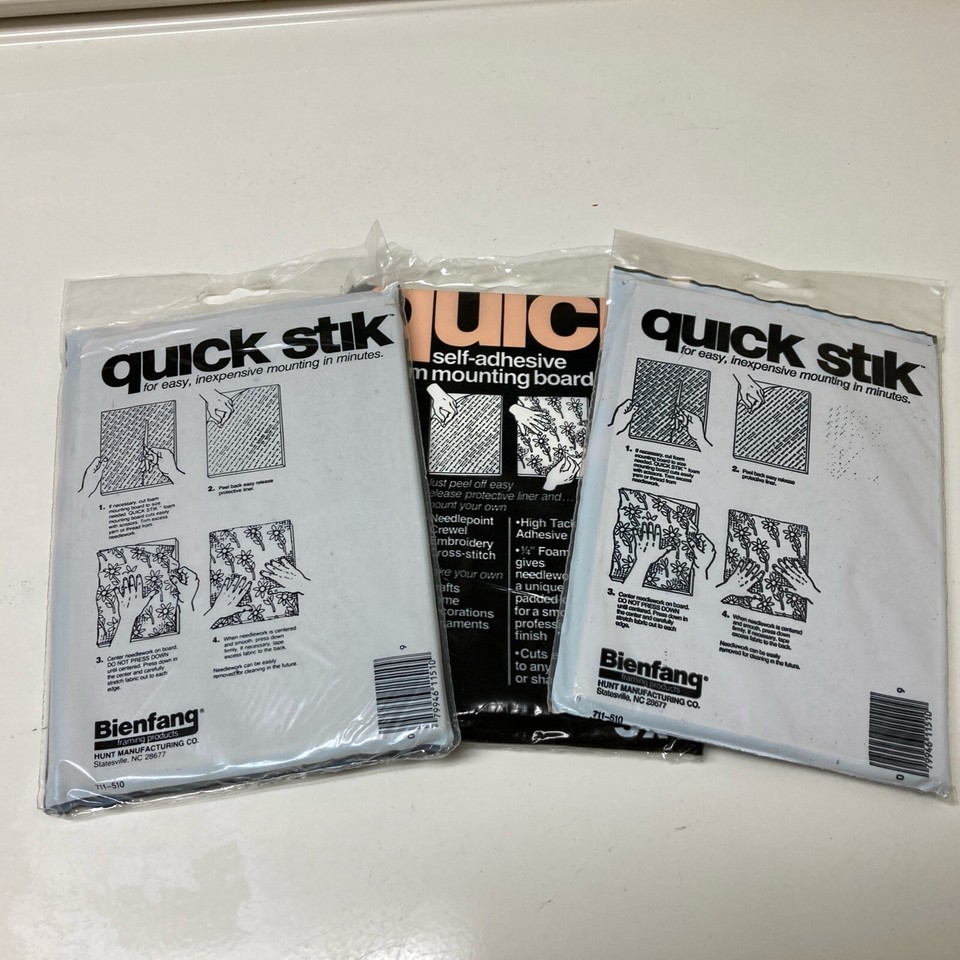 QUICK-STIK Self Adhesive Bienfang Mounting Board 5”X7” Foam Mounting ...