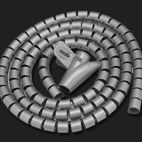 Home Office 5M PC TV Organising Wrap Cable Tidy Wire Kit Cover Spiral ...