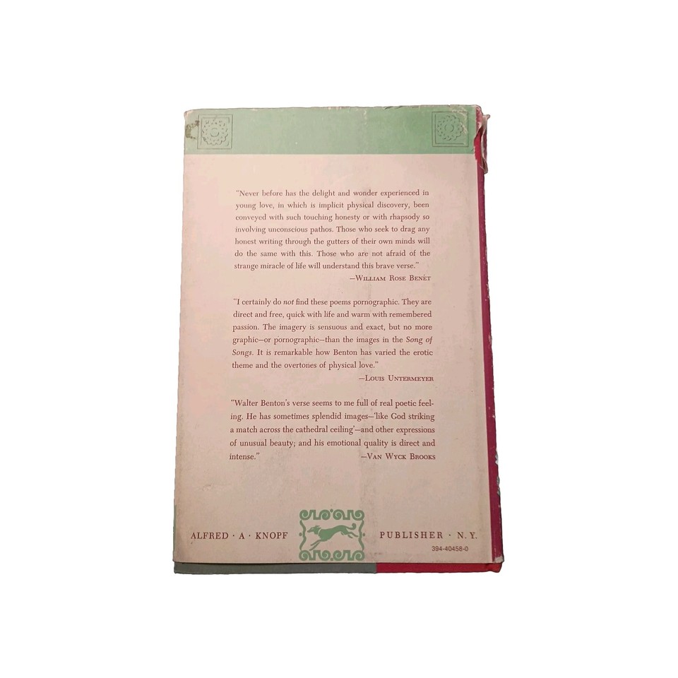 Vtg Book This Is My Beloved Hardcover Poems By Walter Benton 1964 | eBay