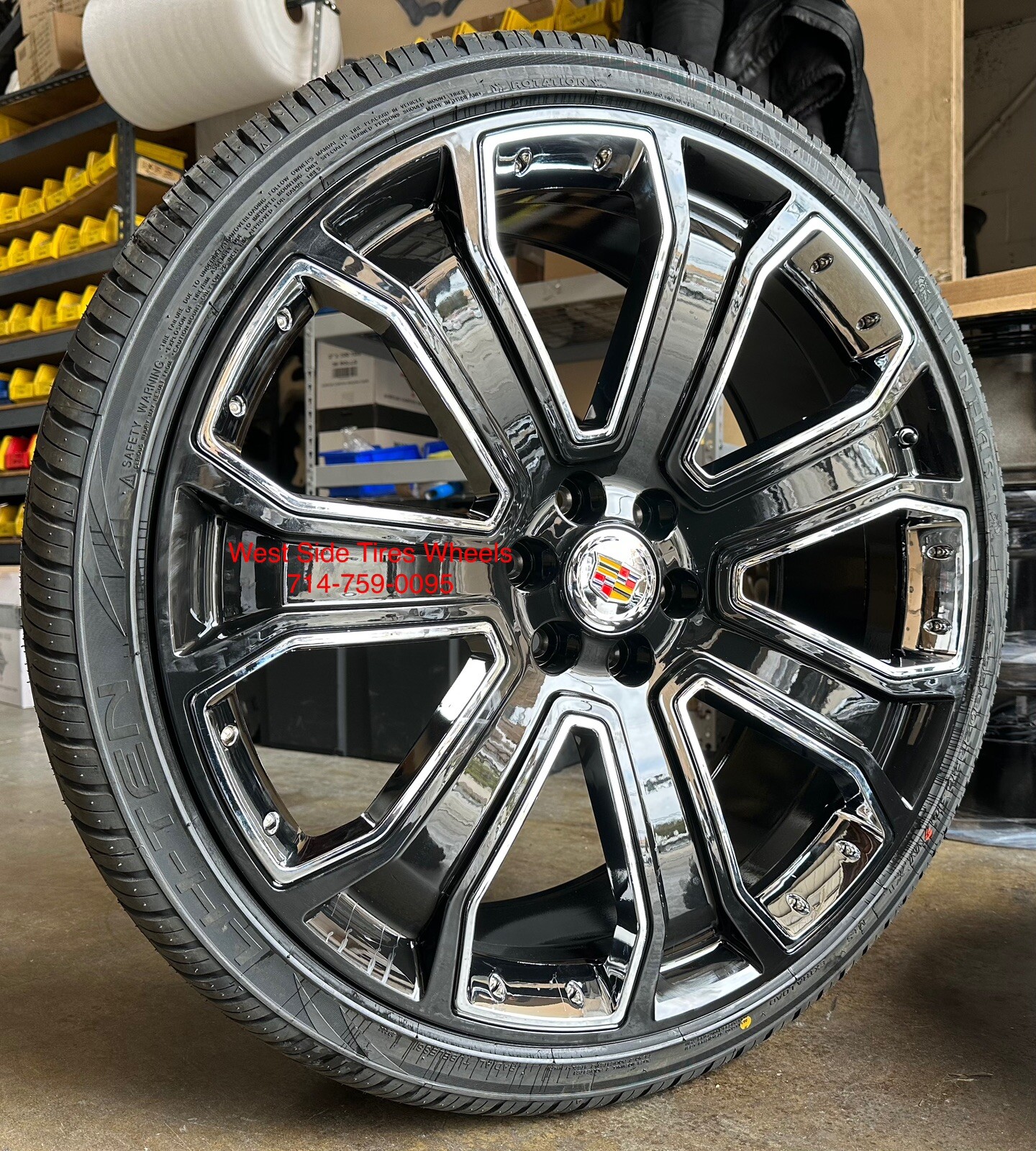 26'' ESCALADE G06 BLACK WHEELS CHROME INSERTS Silverado Tahoe Yukon ...