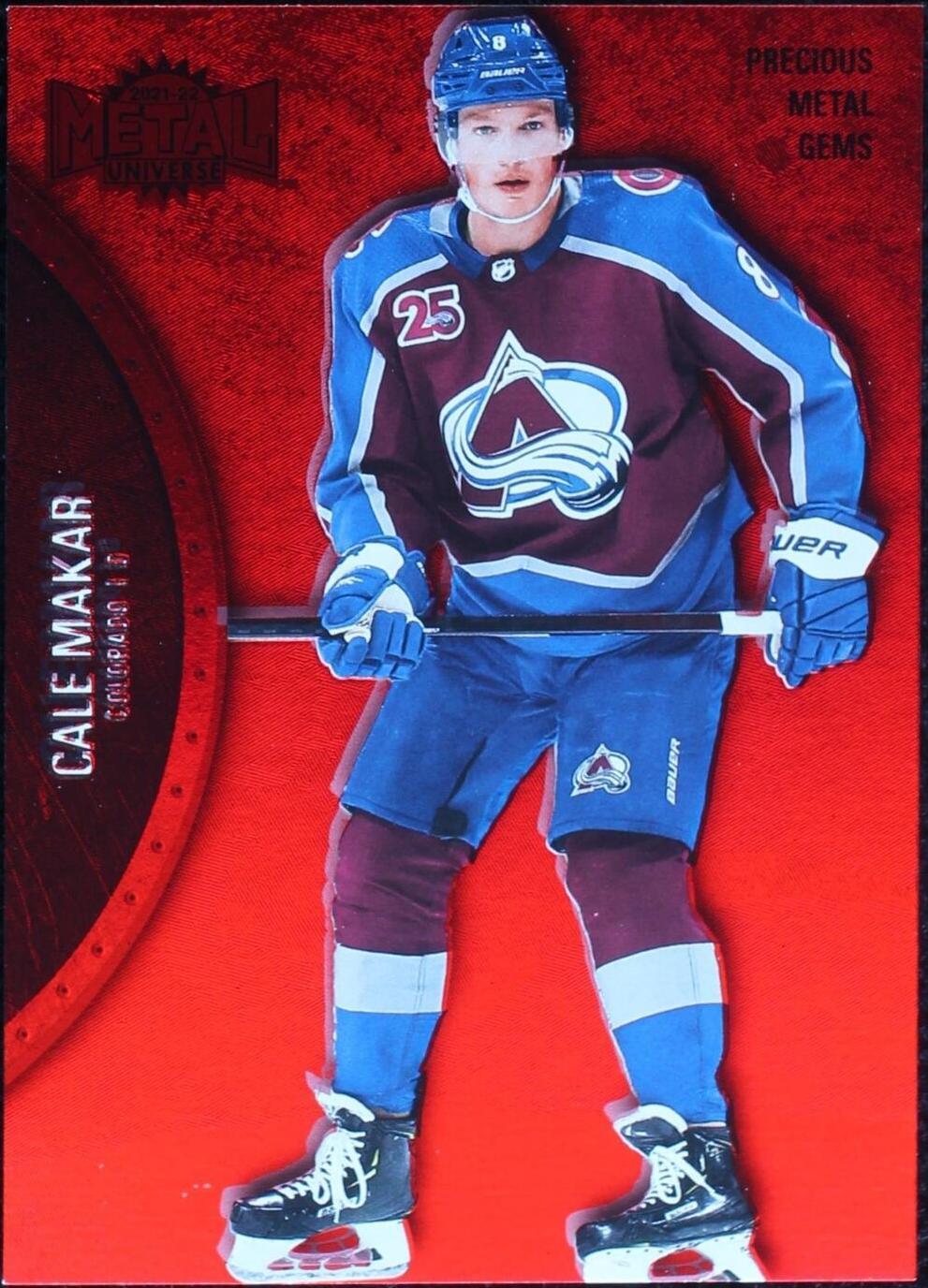 2021-22 Skybox Metal Universe - Cale Makar #45 Precious Metal Gems Red ...