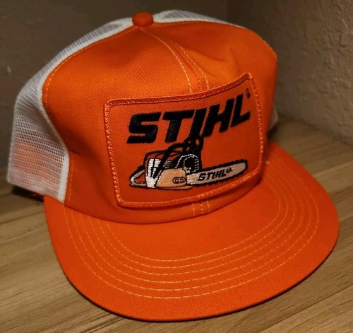 VINTAGE 80s Stihl Chainsaw Large Patch Snapback Trucker Hat Cap (K-Brand) USA | eBay