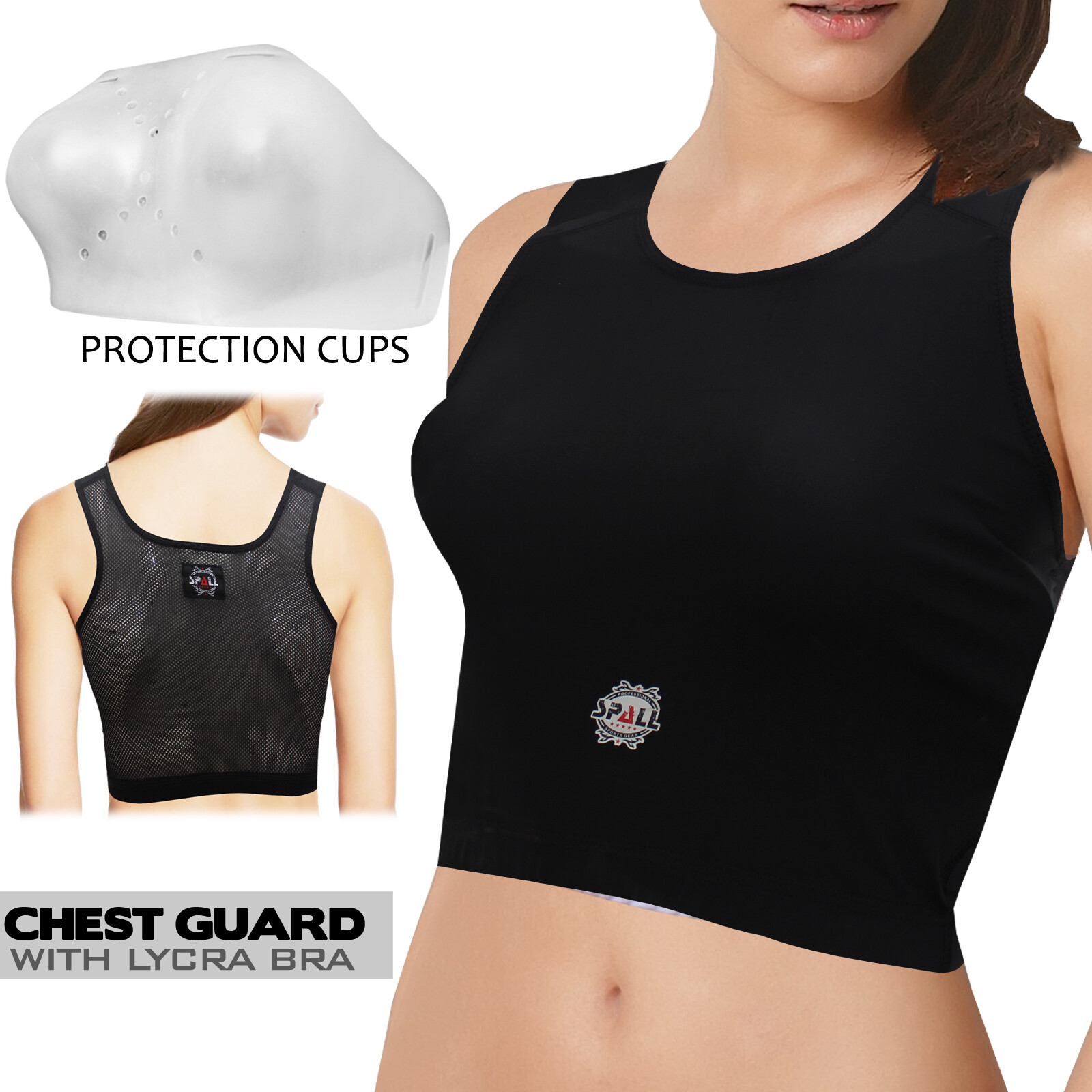 Ladies Full Chest Protector Guard Sports Bra for Karate,Taekwondo, mma ...