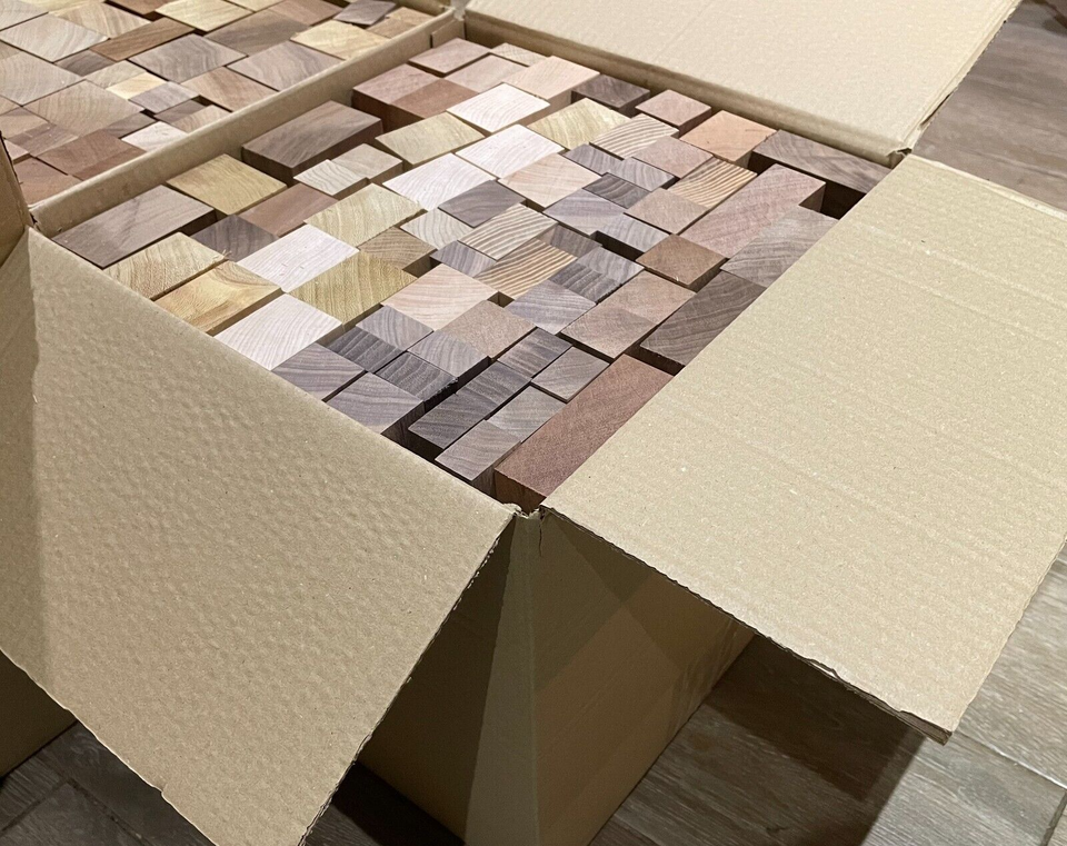 Mixture of Solid Timber Wood Off Cuts 1 Box of timber for Woodworking ...