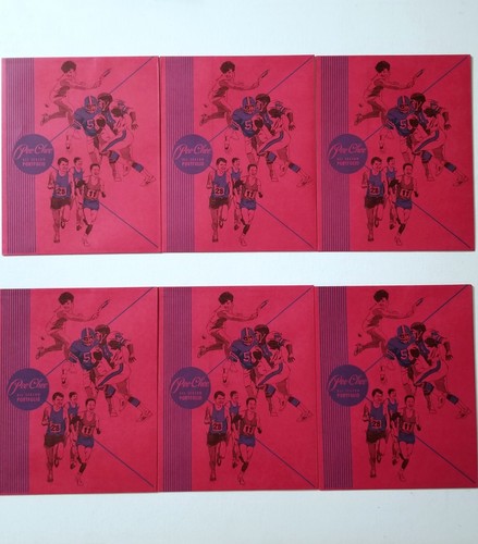 PEECHEE 6 RED FOLDER LOT VINTAGE 1987 SCHOOL SPORTS COLLECTIBLE BLUE ...