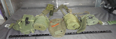 VIETNAM ERA LC-2 LOAD CARRYING SUSPENDERS ALICE CLIP OD GREEN LBE RIG ...