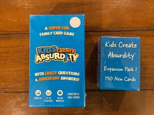 Kids Create Absurdity Funny Family Card Game and Expansion Pack 1 (New ...