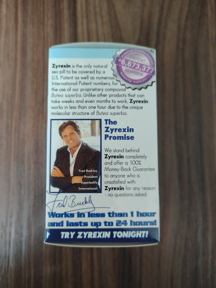 Zyrexin World's Strongest Sexual Enhancer Erection Pills — 20 Tablets ...