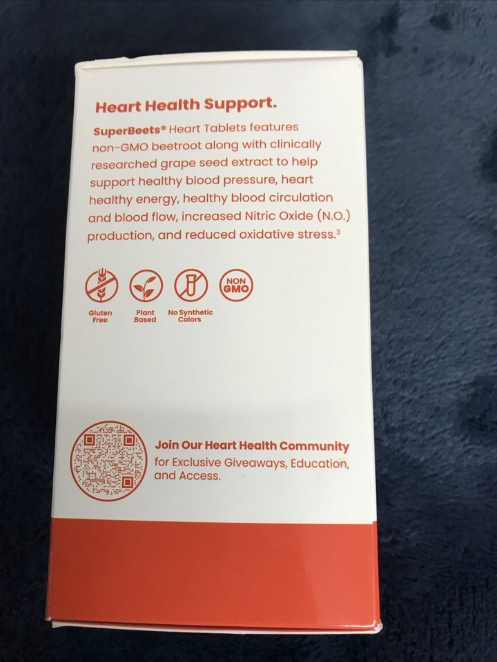 HumanN Super Beets Heart Tablets Smooth Coat 500mg Antioxidants 60 ...