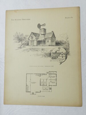 1886, Architectural Plate #181, House Plan from "The Builders Portfolio ...