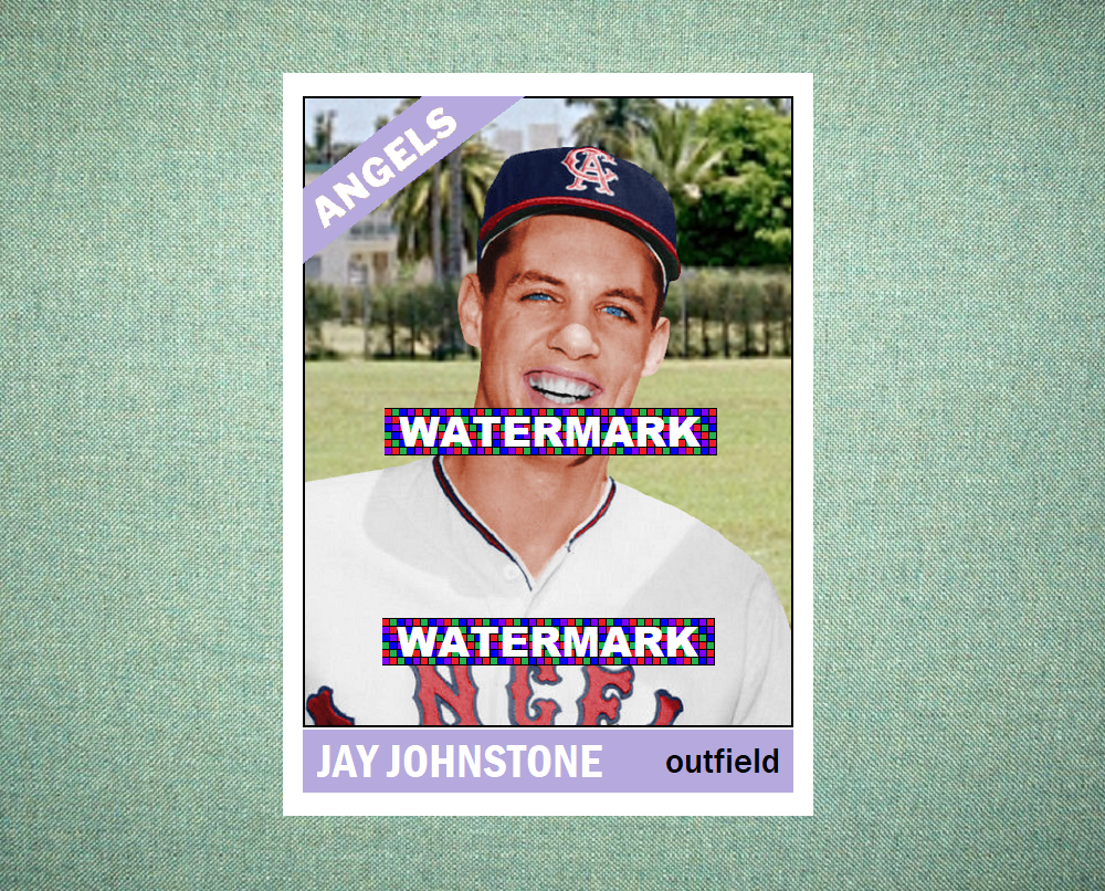 Jay Johnstone California Angels 1966 Style Custom Baseball Art Card | eBay