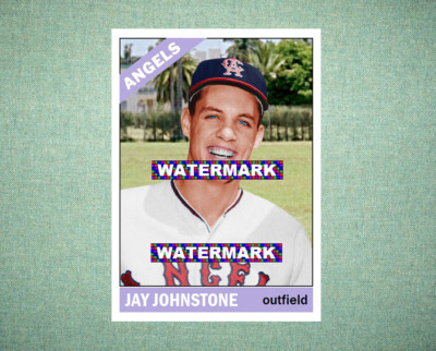 Jay Johnstone California Angels 1966 Style Custom Baseball Art Card | eBay