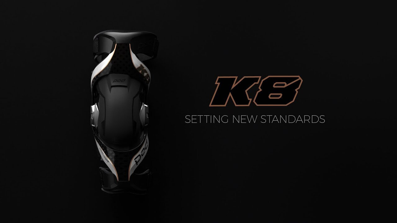 POD k8011-017-SM K8 KNEE BRACE CARBON/BLUE SMALL (LEFT) k8011-017 POD ...