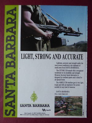 11/1991 PUB SANTA BARBARA CETME 5.56 AMELI MACHINE GUN ORIGINAL AD | eBay
