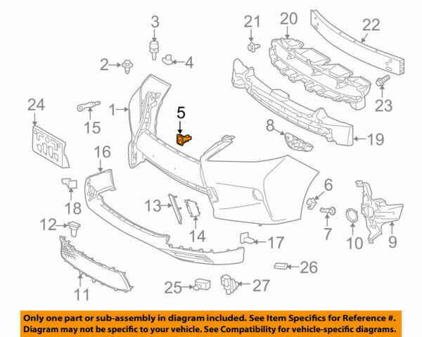 52521-48010 Toyota Retainer, front bumper, upper center 5252148010, New ...