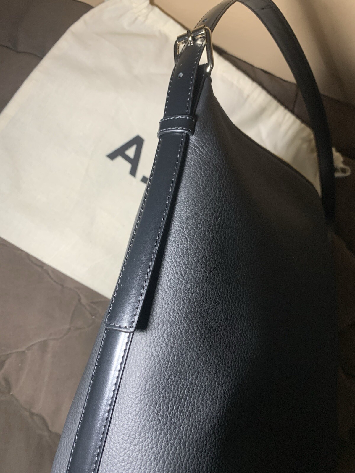 NEW 680$ A.P.C APC VERA HANDBAG SMOOTH CALF LEATHER BLACK NEW 100% ...