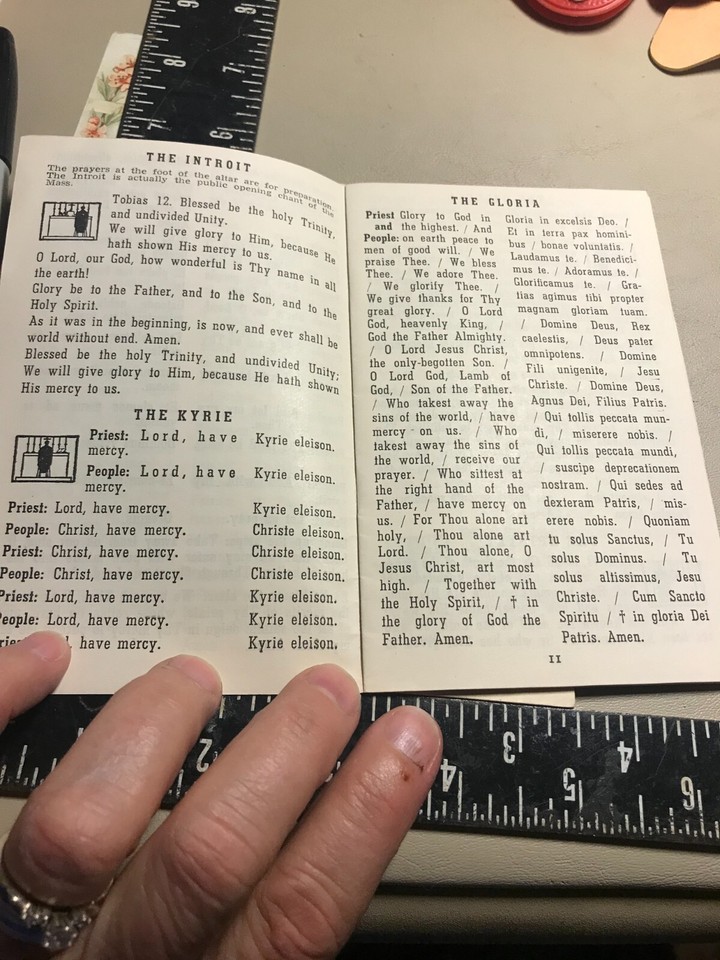 Leaflet Missal Mass of Trinity Sunday June 1960 "Blessed be the Holy ...