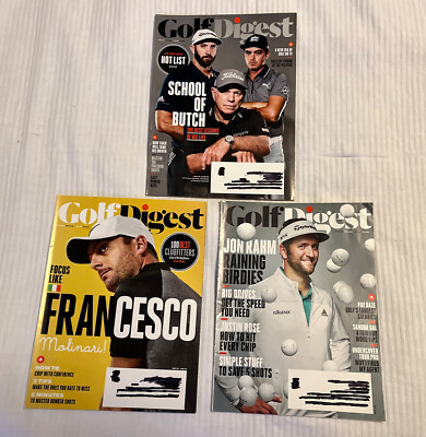Lot of 3 Golf Digest Magazines 2018 2019 | eBay