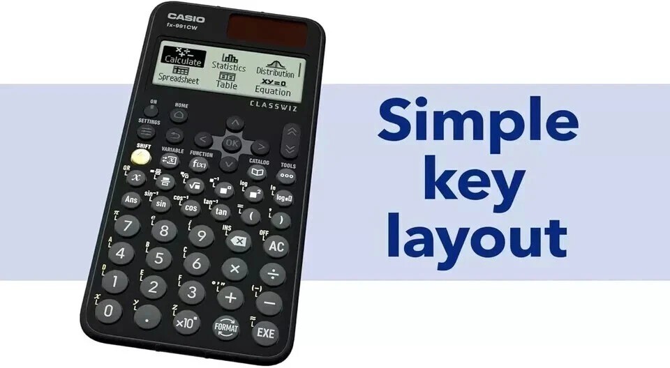 Casio FX-991CW Advanced Scientific Calculator A/AS Level Maths NHD 540 ...