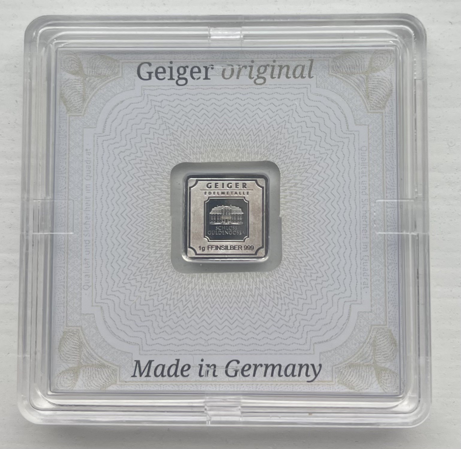 1 Gram Geiger Edelmetalle .999 Silver Square Bar- Sealed | eBay