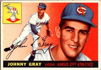 Johnny Gray 1955 Topps #101 Rookie Kansas City Athletics | eBay