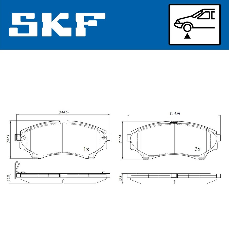 Front SKF-OE VKBP 80289 A Brake Pad Set, disc brake for FORD,MAZDA | eBay